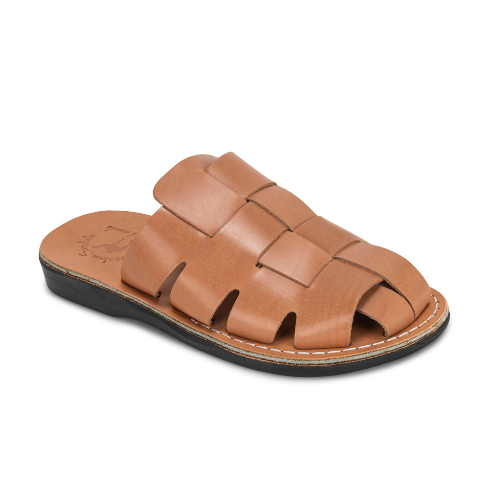 Sailor Closed-Toe Leather Sandals - Tan – Jerusalem Sandals