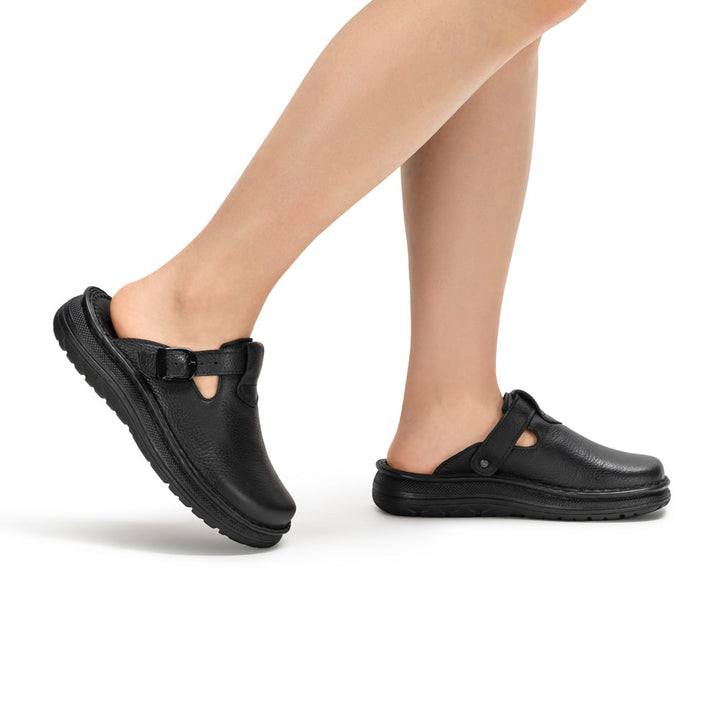 Leather Clogs - Womens