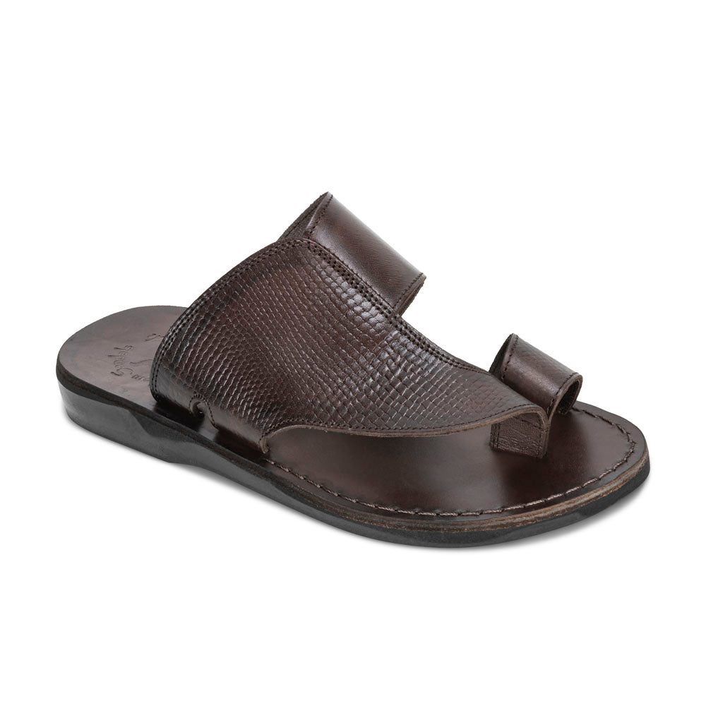 Peter | Brown Alligator Leather Toe Strap Sandal – Jerusalem Sandals