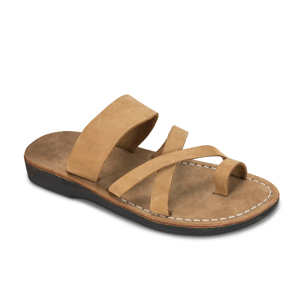 Good Shepherd Yellow Nubuck Leather Toe Ring Sandals - Women's