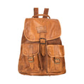 Leather Drawstring Backpack, Brown - Jerusalem Sandals