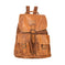 Leather Drawstring Backpack, Brown - Jerusalem Sandals